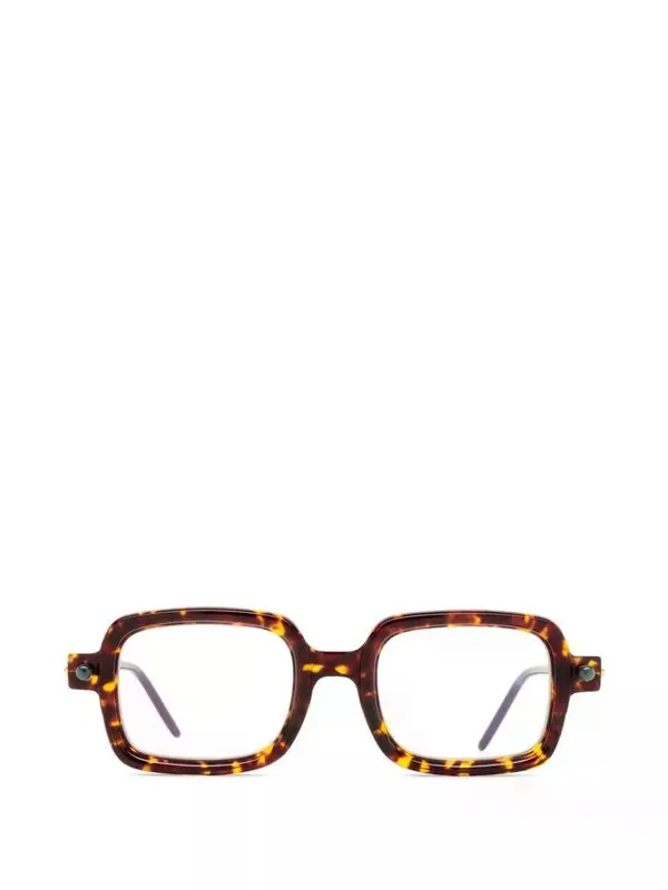 KUBORAUM P2 Tortoiseshell-effect Squared-frame Glasses - Brown