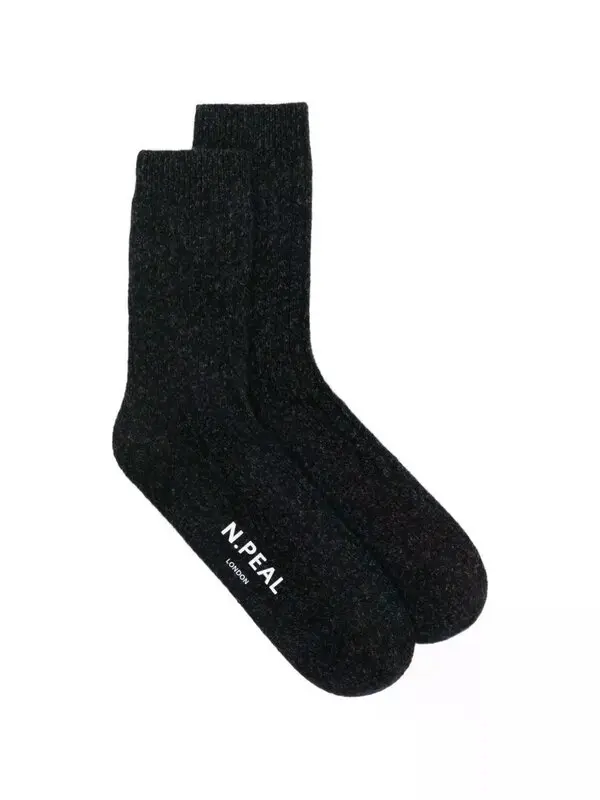 N.peal Ribbed Cashmere Socks