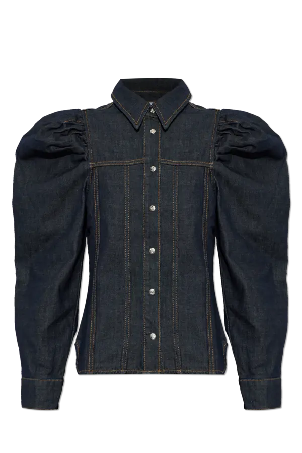GANNI Denim Shirt - Navy Blue