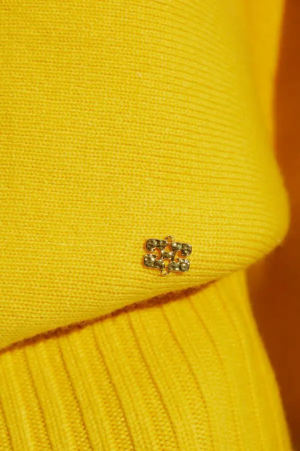GANNI Wool Turtleneck Sweater