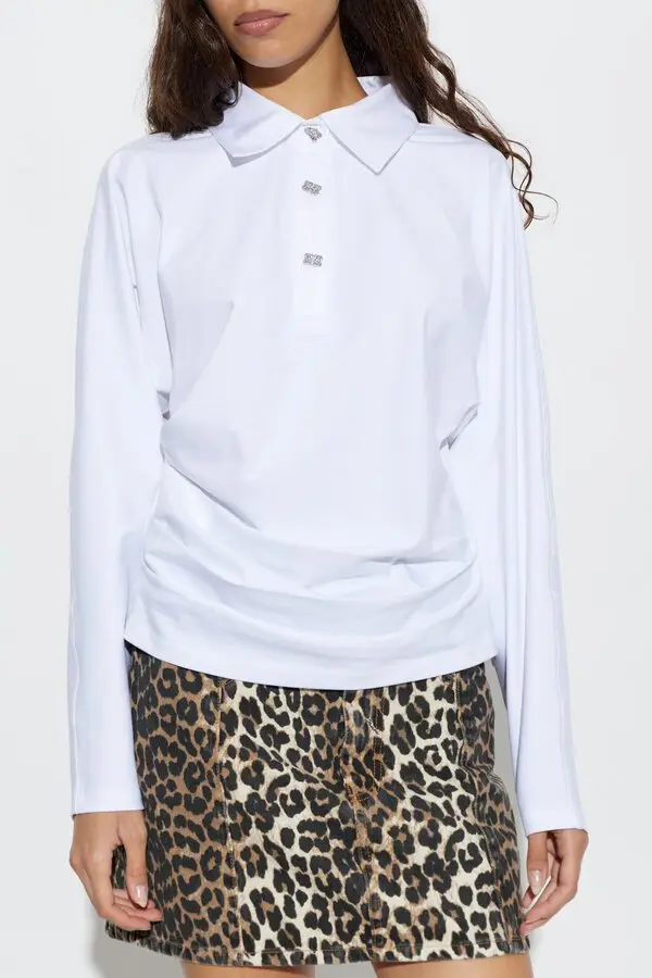 GANNI Polo Shirt With Darts
