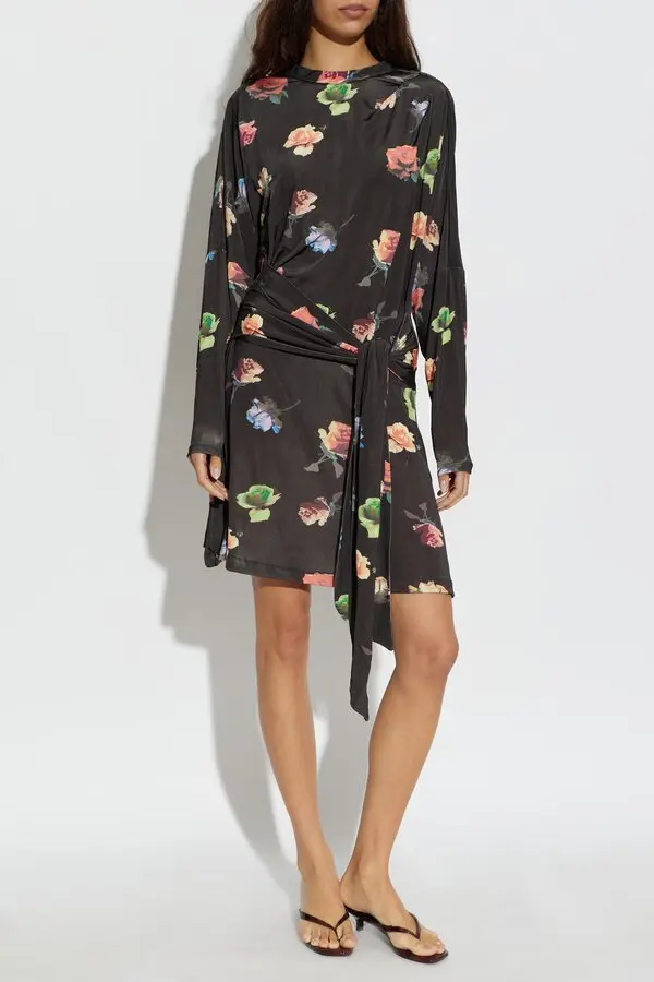 GANNI Floral Motif Mini Dress