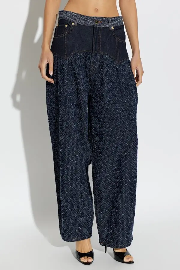 GANNI Wide-leg High-waisted Boyfriend Jeans
