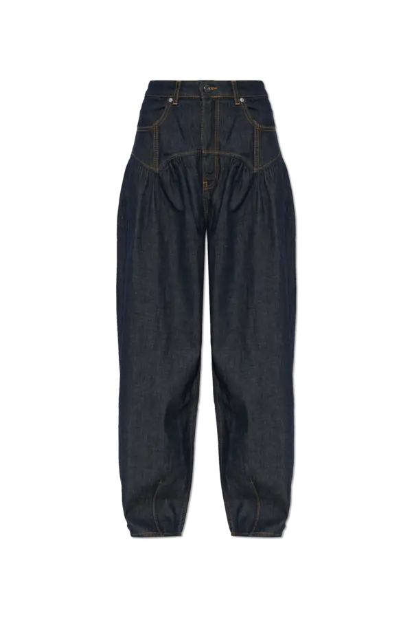 GANNI Loose-fit High-waisted Jeans - Navy Blue