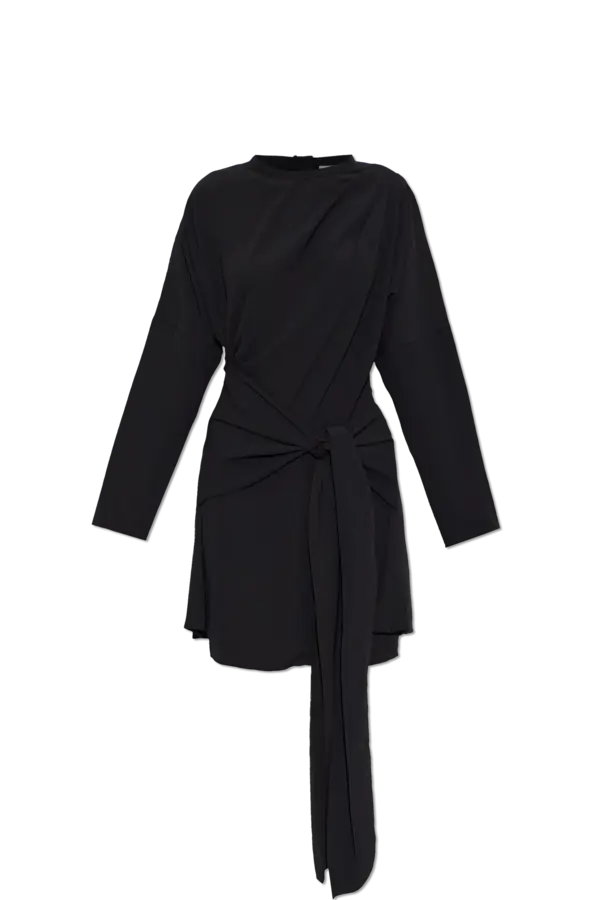 GANNI Asymmetrical Cut Dress - Black