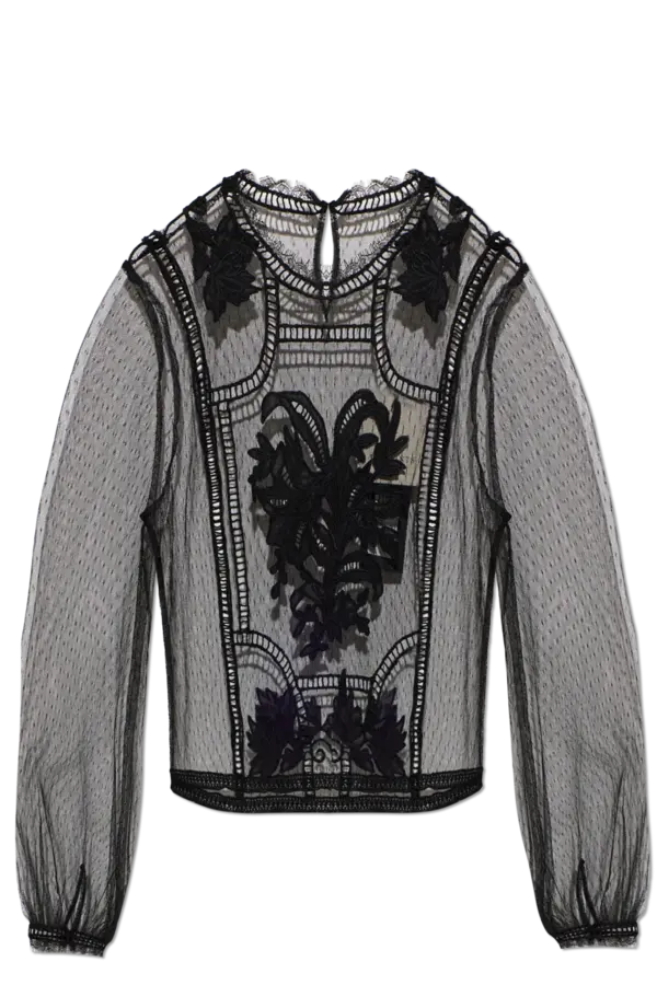 ALLSAINTS Lace Top ‘cesca - Black