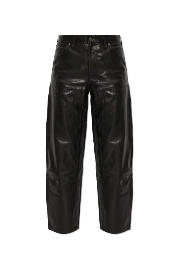 ALLSAINTS Leather Trousers ‘manta - Black