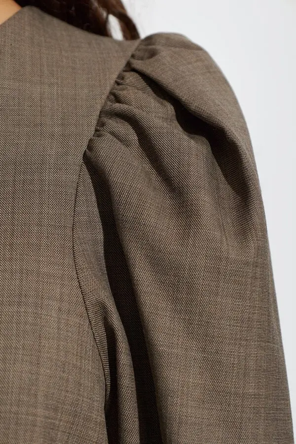 GANNI Blazer With Draped Shoulders
