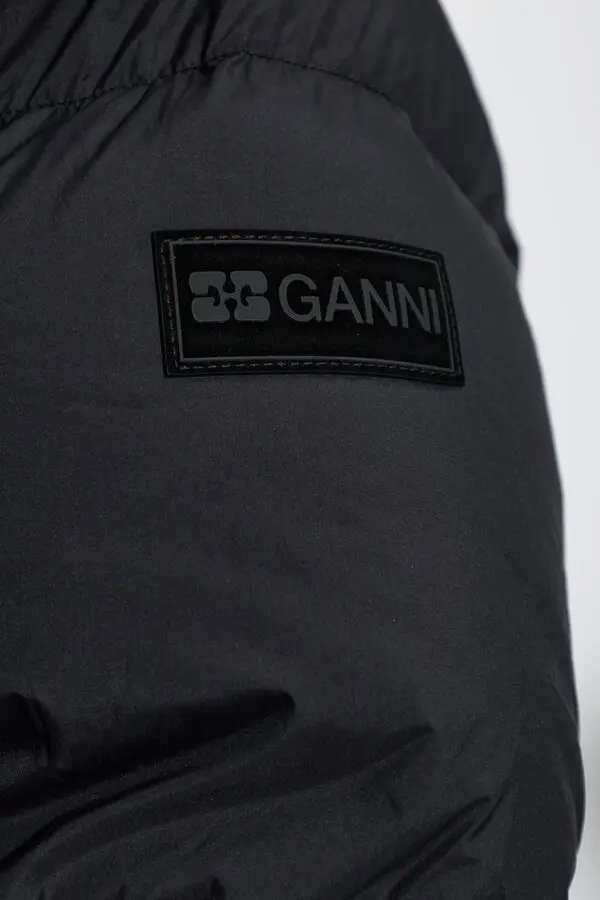 GANNI Animal Motif Down Jacket - Black