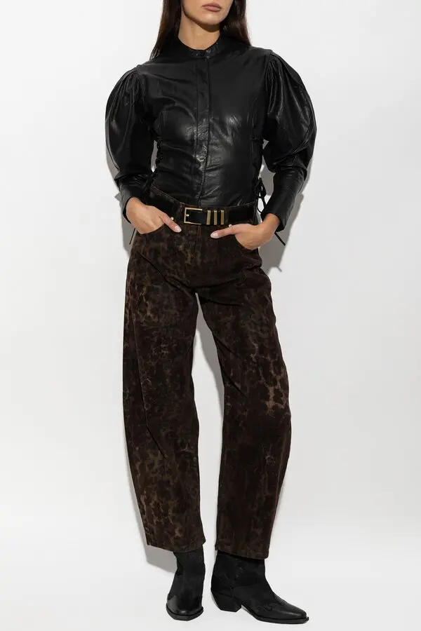 ALLSAINTS Leather Shirt ‘evanna