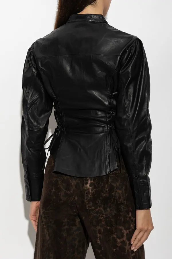 ALLSAINTS Leather Shirt ‘evanna