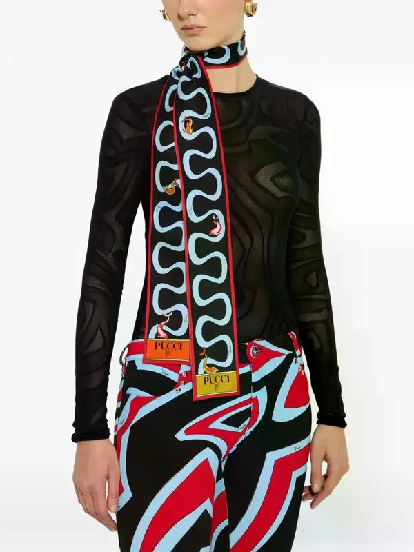 Emilio Pucci Mixed-print Silk Scarf