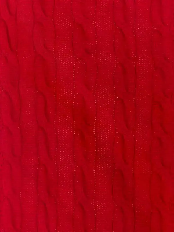 Polo Ralph Lauren Cable-knit Wool-cashmere Scarf - Red