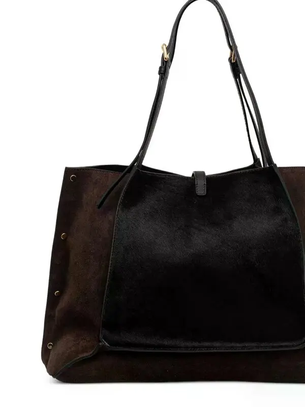 POLLINI Austin Stud-embellished Calf-hair Tote Bag