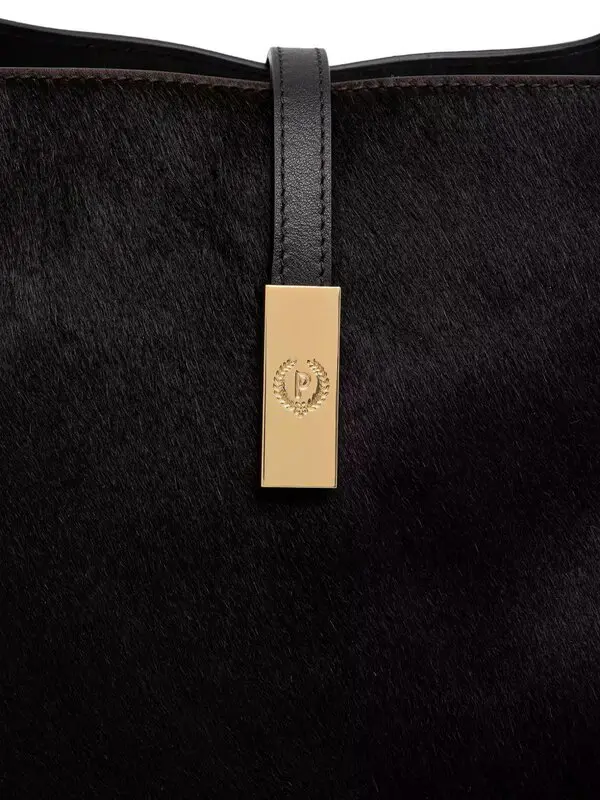 POLLINI Austin Stud-embellished Calf-hair Tote Bag