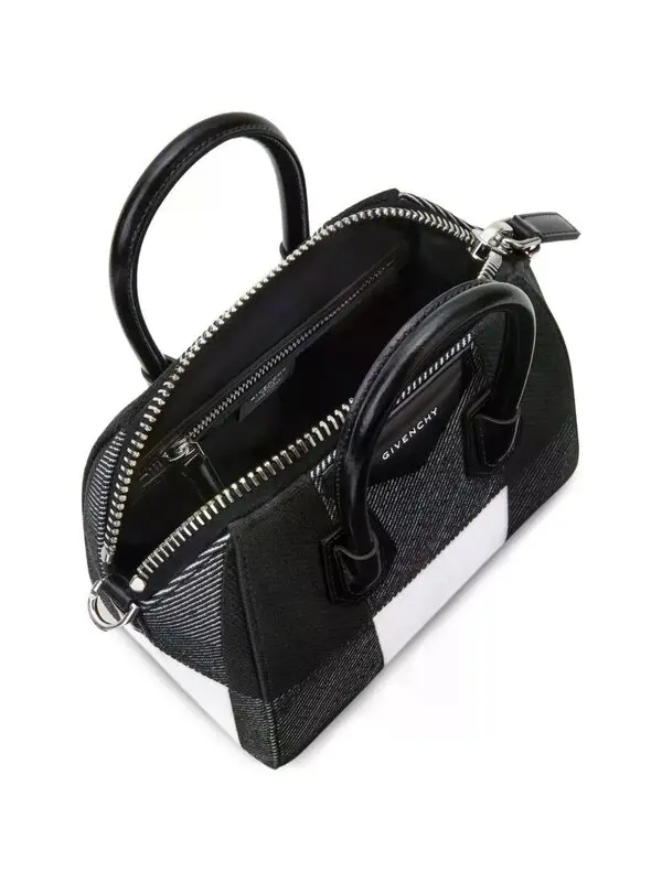 Givenchy Mini Embroidered Antigona Bag With Checks