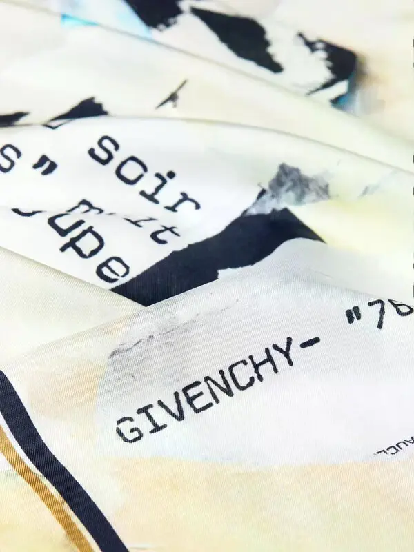 Givenchy Small Square In Silk With Ripped Papers Print