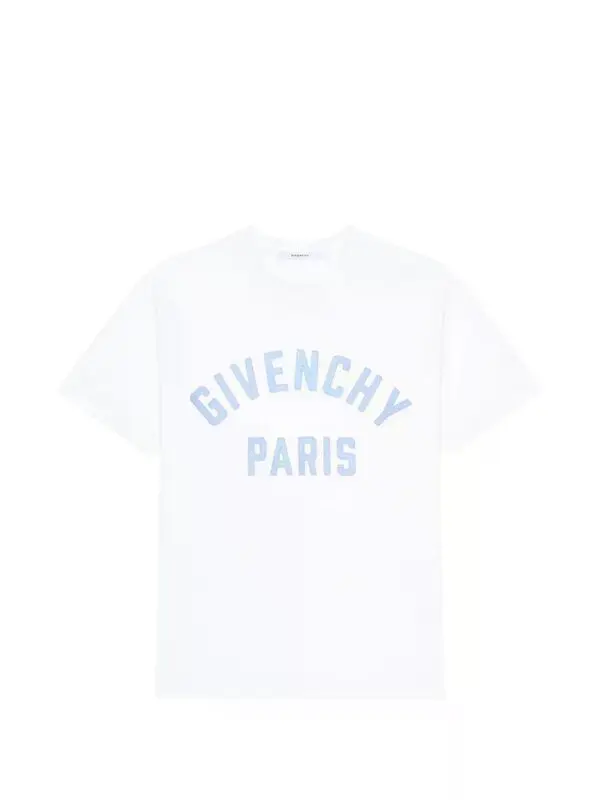Givenchy T-shirt In Cotton With Paris Embroidery