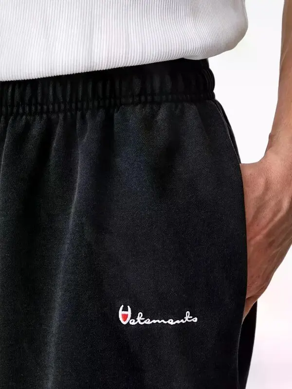 Vetements Athletic Logo-embroidered Track Pants - Black