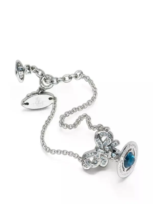 VIVIENNE WESTWOOD Orb Bow-detail Bracelet - Silver