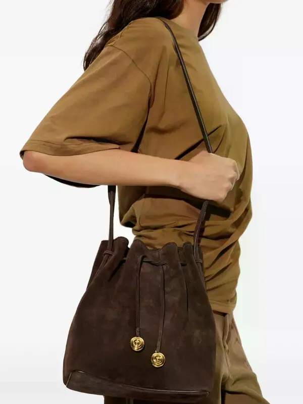 LIFFNER Charm Bucket Suede Bucket Bag