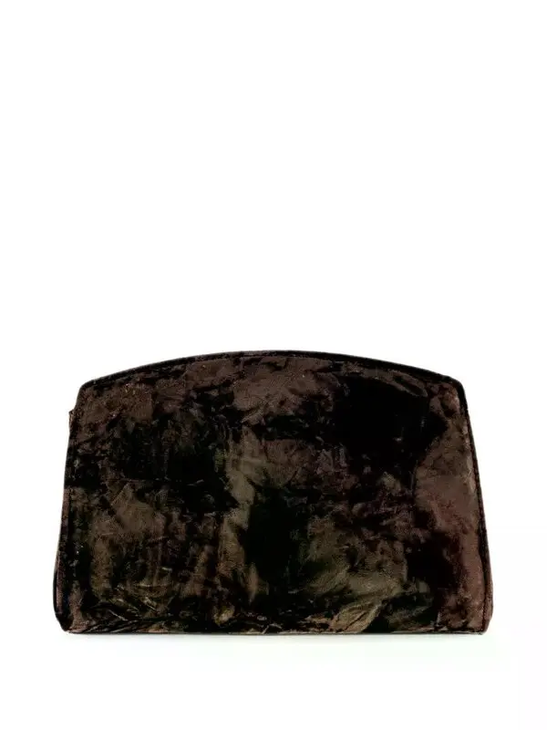 LIFFNER Pushlock Velvet Clutch Bag
