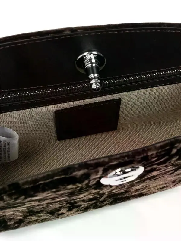 LIFFNER Pushlock Velvet Clutch Bag