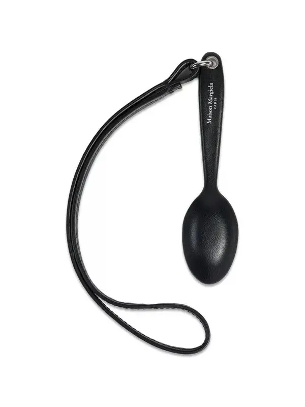 MAISON MARGIELA Spoon-charm Leather Bag Charm - Black