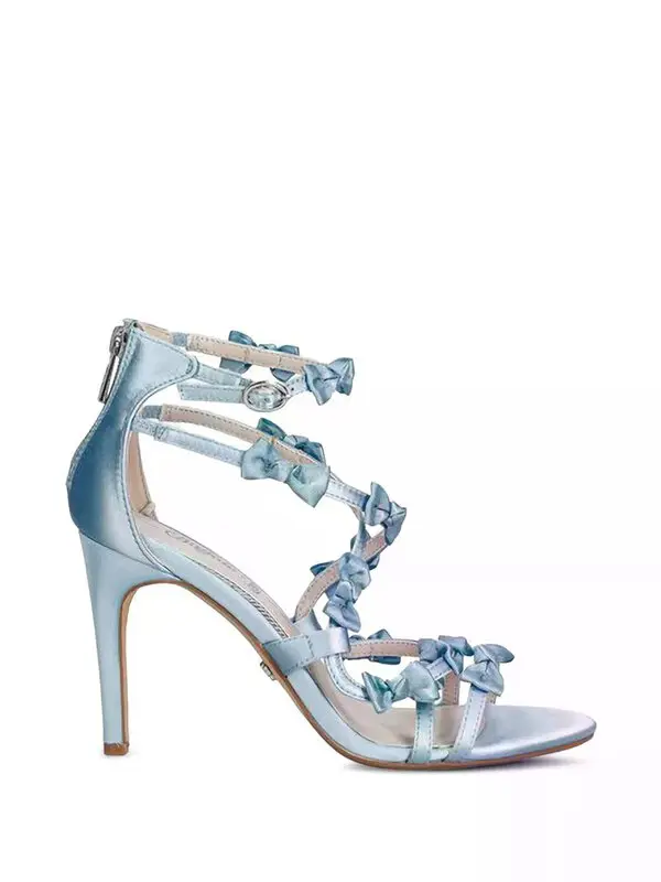 BUFFALO Bow-embellished Caged Sandals - Blue
