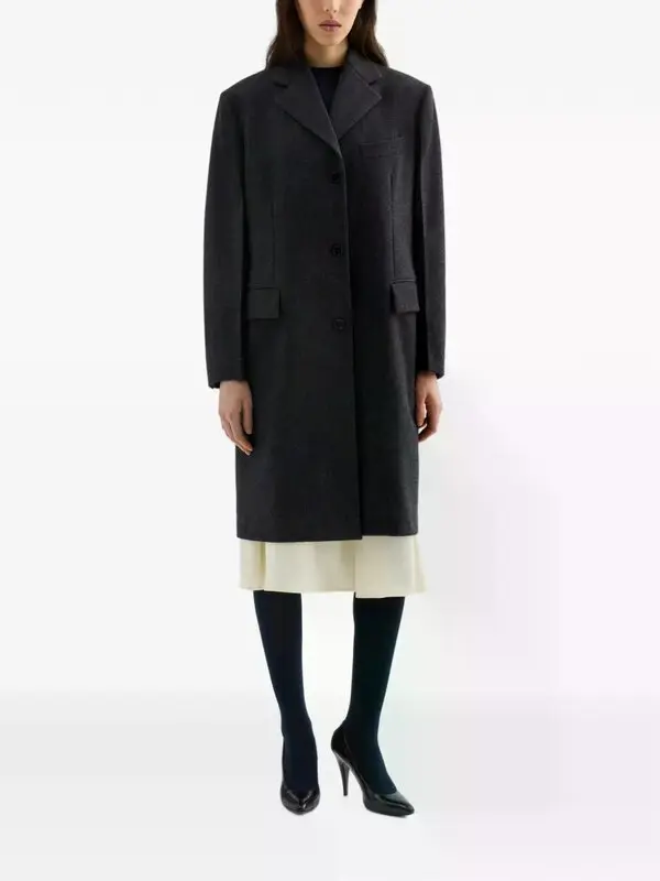 JIL SANDER Felt Wool Tailored Coat