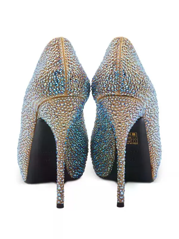 Gucci Sofia Crystal-embellished Peep-toe Pumps