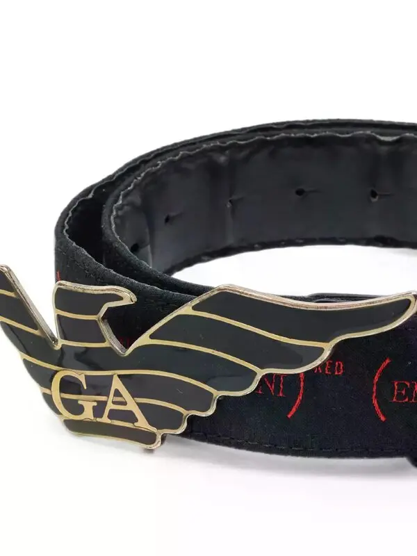 Emporio Armani Eagle Buckle Belt - Black