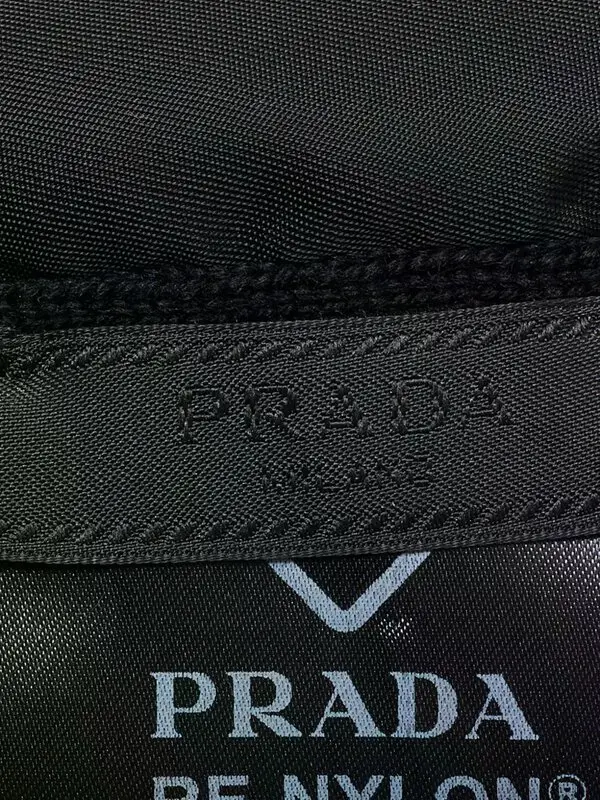 Prada Re-nylon Padded Triangle Logo Scarf