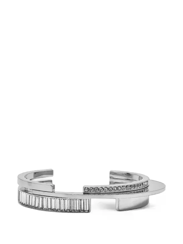 Saint Laurent Crystal-embellished Cuff Bracelet - Silver