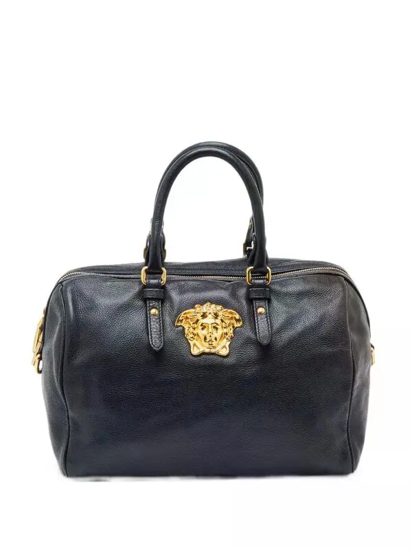 Versace Medusa Pebbled Satchel Bag