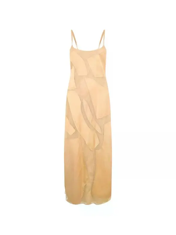 Moschino Patchwork Mesh Maxi Dress