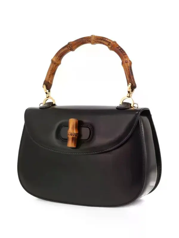 Gucci 2000s Bamboo Tote Bag - Black