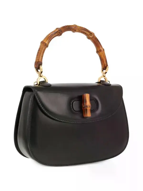 Gucci 2000s Bamboo Tote Bag - Black