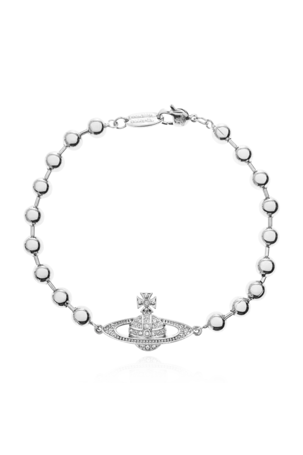 VIVIENNE WESTWOOD Brass Logo Bracelet - Silver