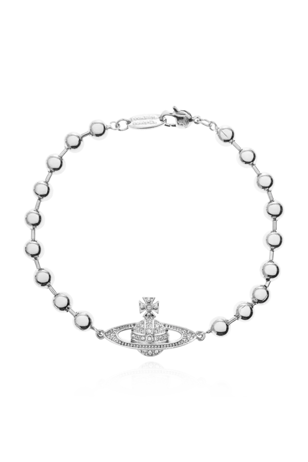 VIVIENNE WESTWOOD Brass Logo Bracelet - Silver