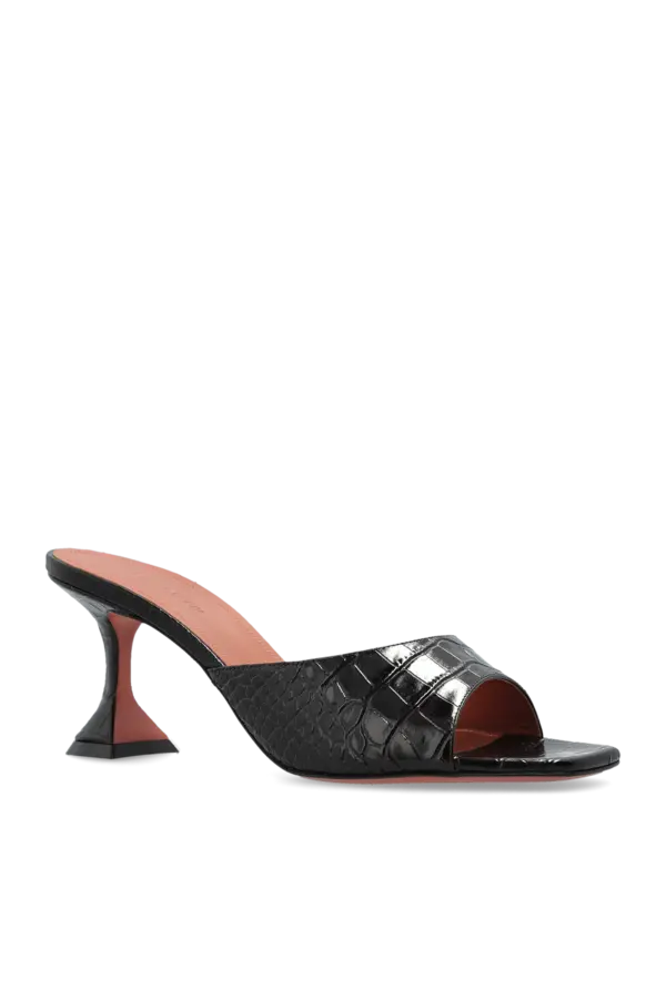 Amina Muaddi Lupita’ Heeled Mules - Black