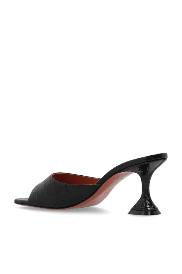 Amina Muaddi Lupita’ Heeled Mules - Black