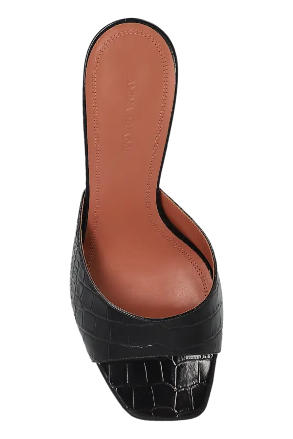 Amina Muaddi Lupita’ Heeled Mules - Black
