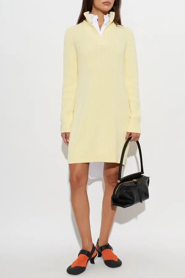 Loewe Short Knitted Dress With Logo