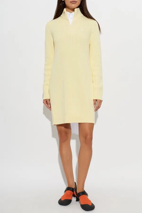 Loewe Short Knitted Dress With Logo