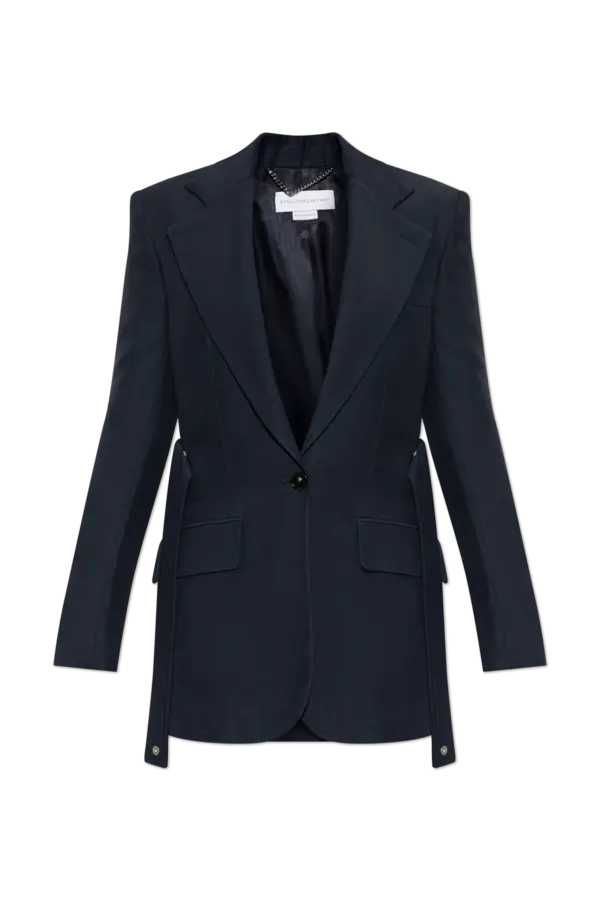 Stella McCartney Blazer With Open Lapels - Navy Blue