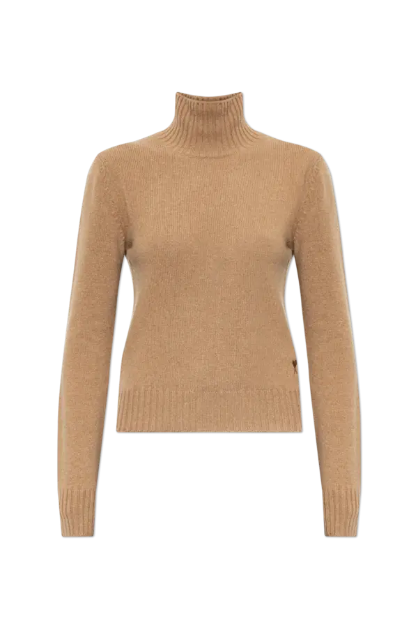 AMI Paris Cashmere Turtleneck - Beige