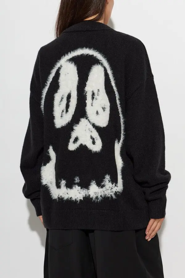 Y3 Cardigan With Logo Patch