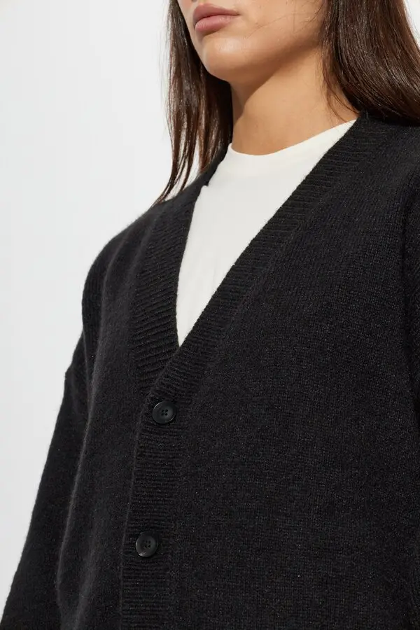 Y3 Cardigan With Logo Patch
