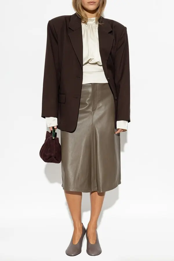 Victoria Beckham Leather Mid-length Pencil Skirt